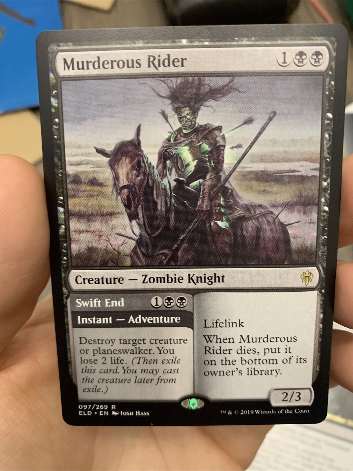 MTG Murderous Rider – Throne of Eldraine Card # 97a | eBay