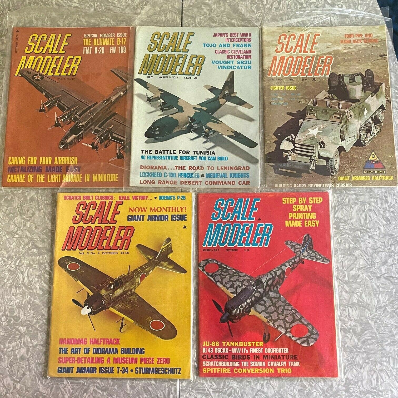 Vintage Scale Modeler Vol 3 4 5 Magazine Lot Early War Military Models ...