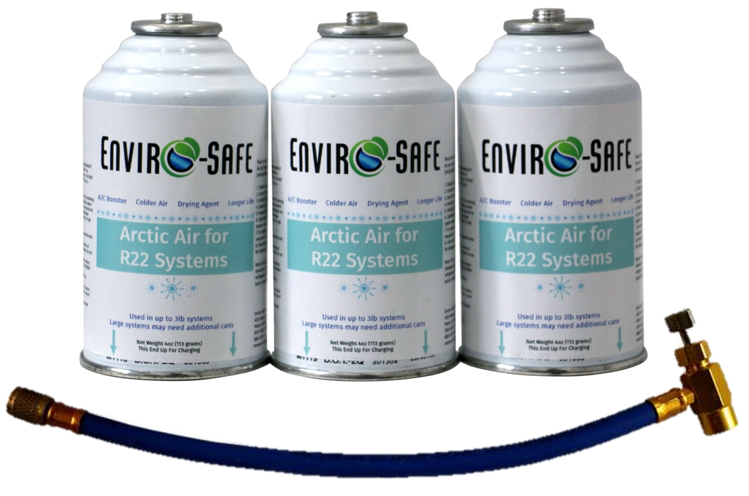 Envirosafe Arctic Air for R22, AC Coolant Refrigerant Support, 3 cans ...