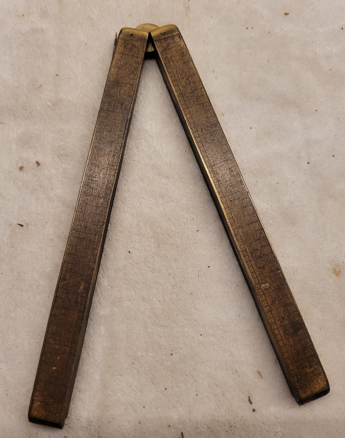 NICE STANLEY BOXWOOD RULER 24" WOOD AND BRASS FOLDABLE NEW BRITAIN ...