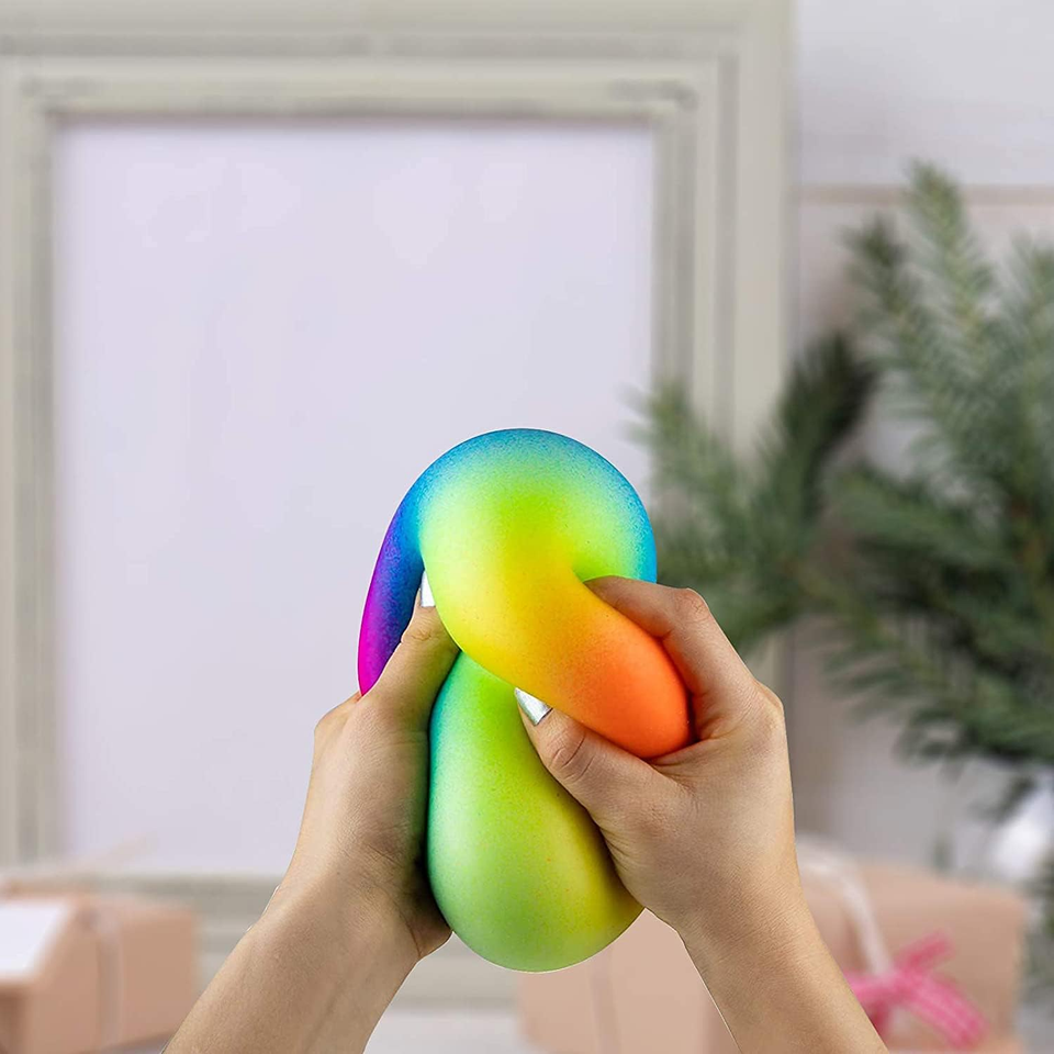 Colorful Rainbow Stress Balls Soft Foam TPR Squeeze Squishy Stress ...