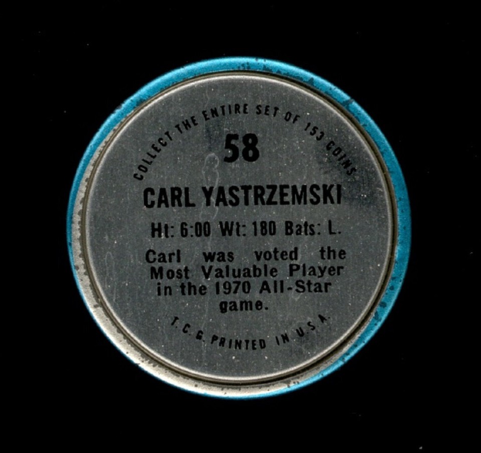 1971 Topps Coins Set-Break # 58 Carl Yastrzemski *GMCARDS* | eBay