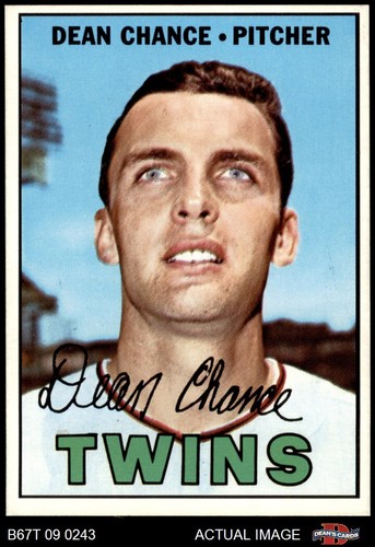 1967 Topps #380 Dean Chance Twins DOUBLE-PRINT 7 - NM | eBay