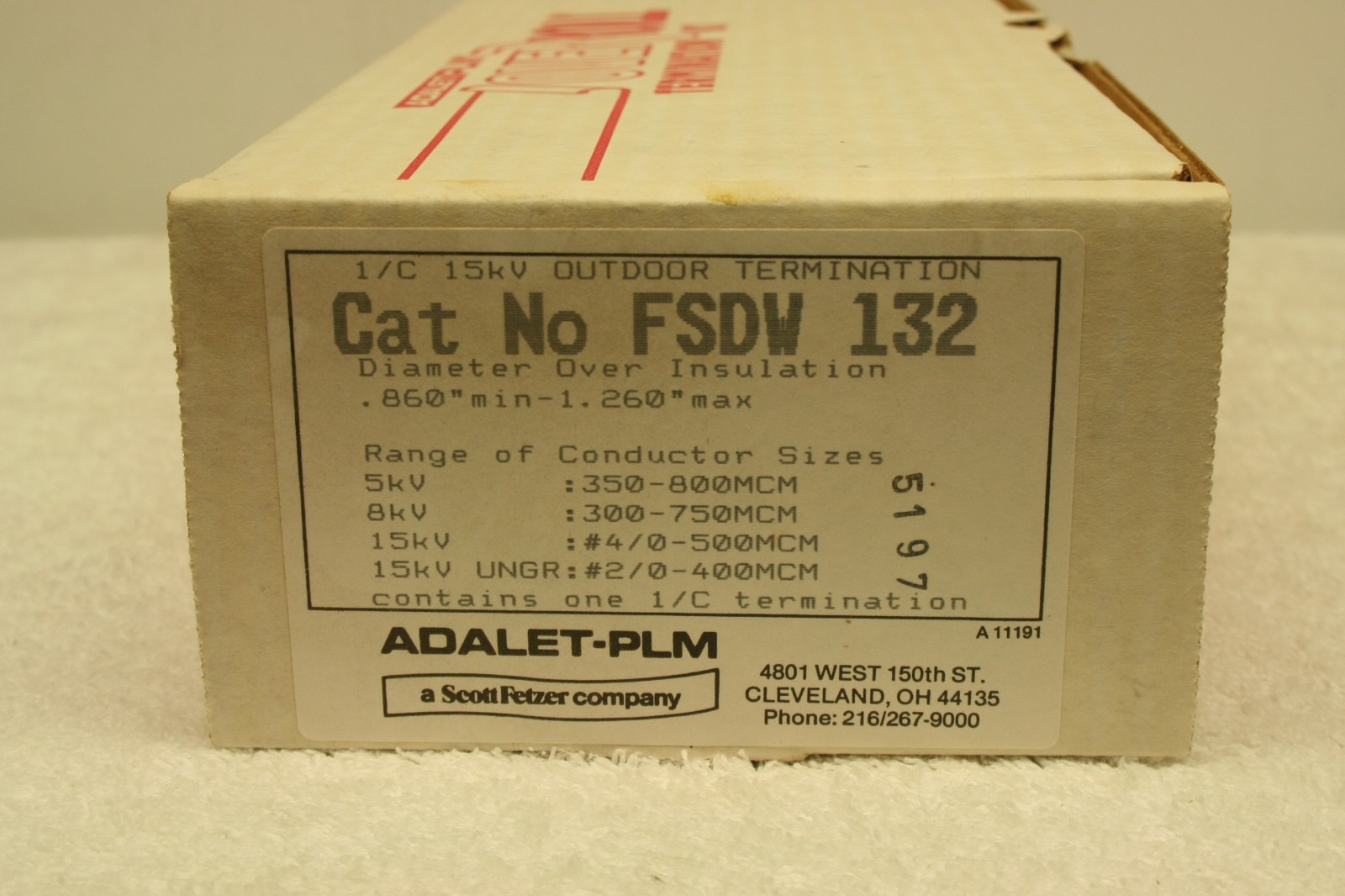 Adalet PLM Scott Fetzer FSDW 132 Termination Kit **NEW in Box** FSDW132 ...