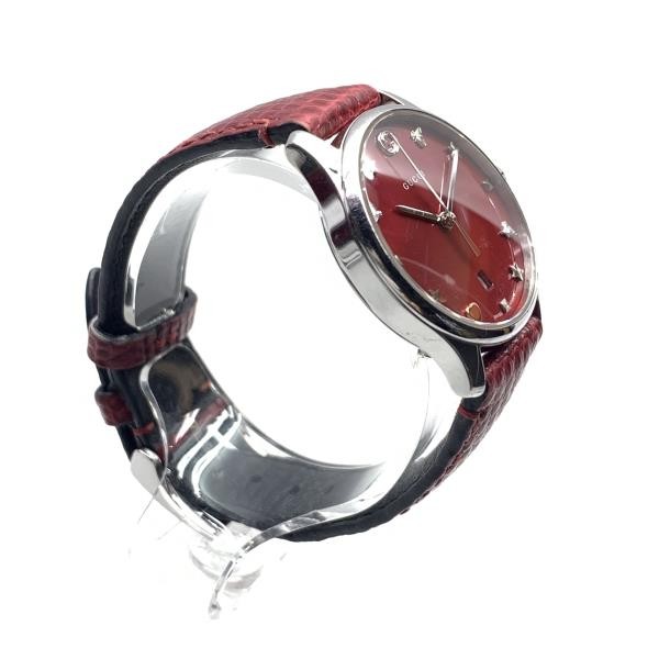 GUCCI Gucci Watch YA126584 126.5 G Timeless Bee Quartz Red 3 Hand Date ...