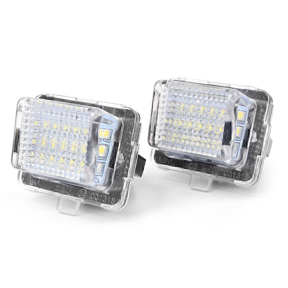 2x Canbus License Number Plate Lights Lamp Set White for Mercedes-Benz ...