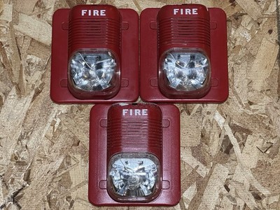 SYSTEM SENSOR P1224MC SPECTRALERT RED WALL MOUNT MULTI-CD HORN STROBE ...