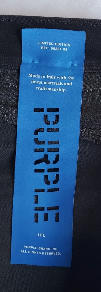 PURPLE BRAND WAXED LIMITED EDITION BLKW122 STRETCH DENIM MEN JEANS ...