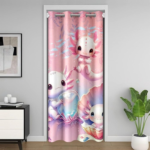 Axolotl Door Curtain for Doorway Privacy Cute Axolotl Door Cover ...