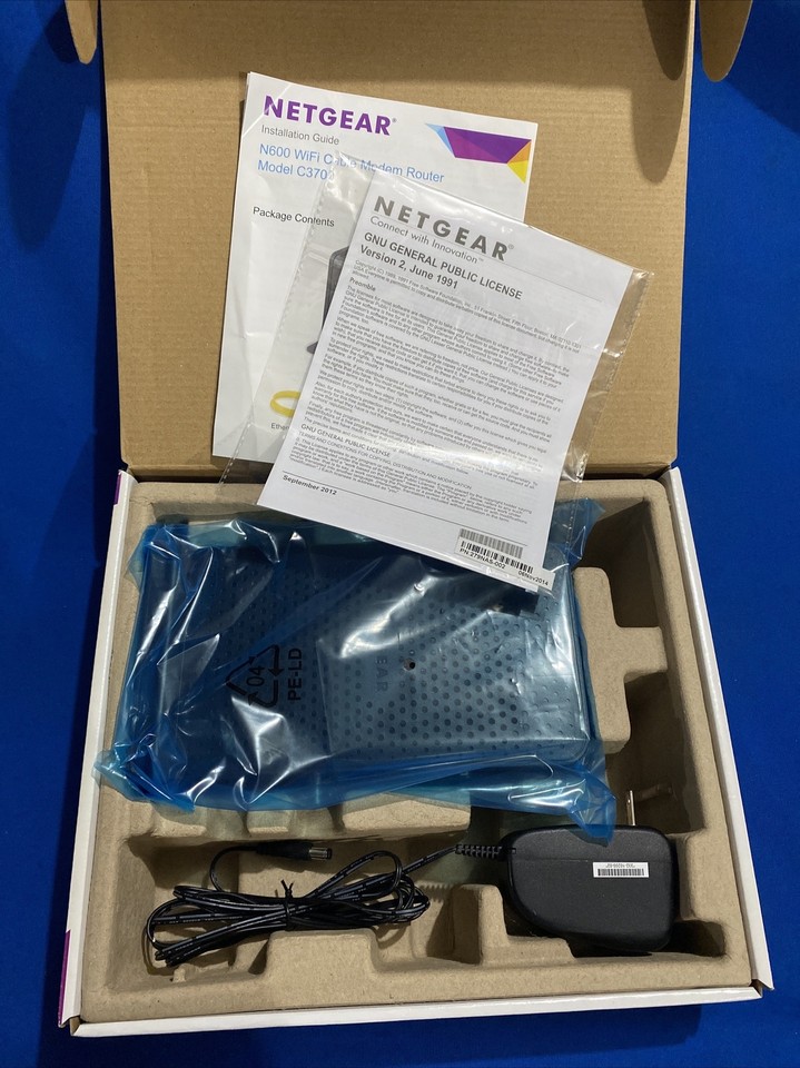 Netgear C3700 N600 WiFi Cable Modem Router XFINITY Spectrum Cox Time ...