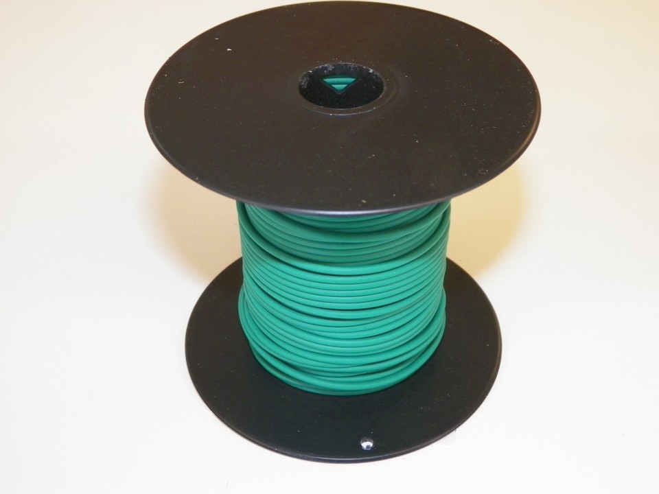 14 GXL 100 FOOT SPOOL OF GREEN HIGH TEMP AUTOMOTIVE WIRE | eBay