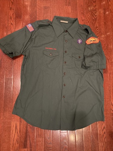 Boy Scouts VENTURING Uniform Shirt BSA #54995 Vintage Green USA Made ...