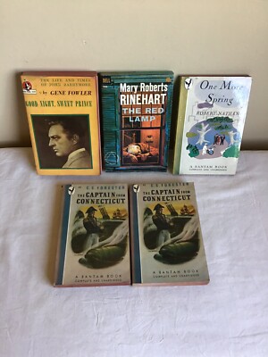 Vintage Mixed Lot Of 5 PB Pocket Books Classic Fictional Novels Bantam ...