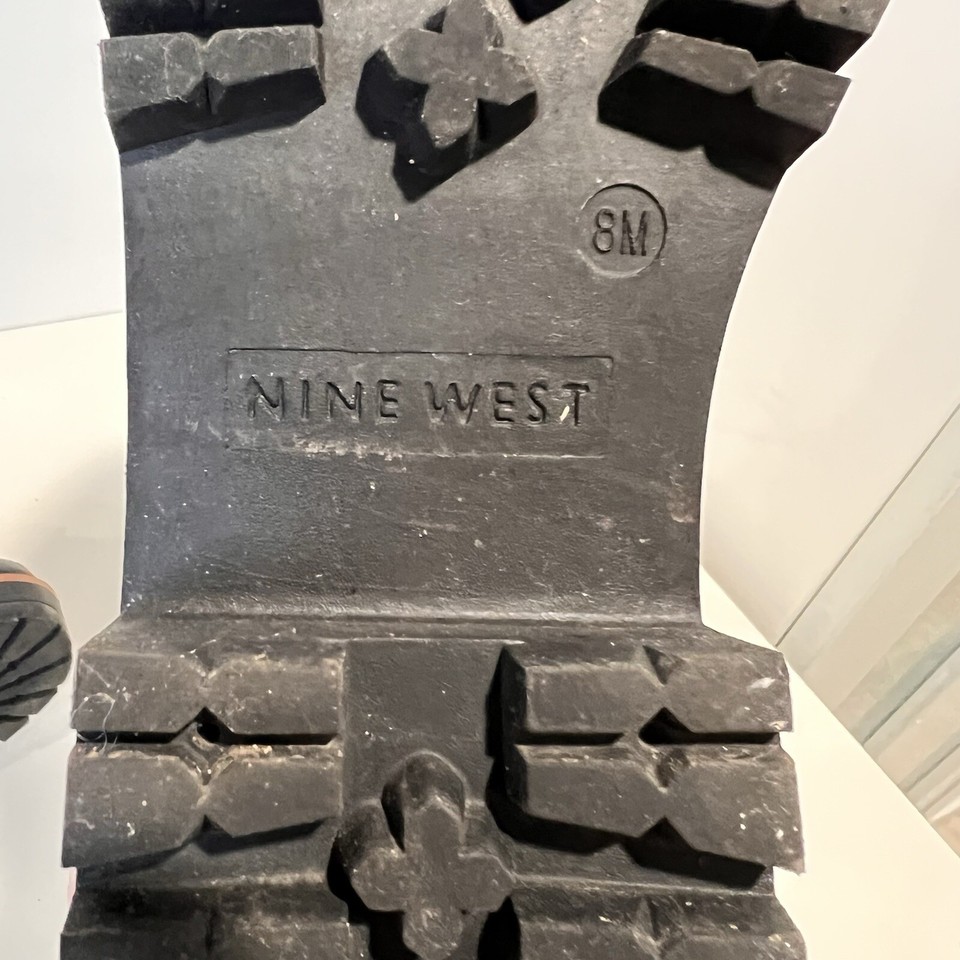 Nine West Women's 8 Black Ivani Sherpa Lace-up Combat Boots | eBay