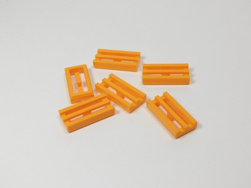 LEGO Lot of 6 Orange 1x2 Modified Grille Grate Plates E6 | eBay