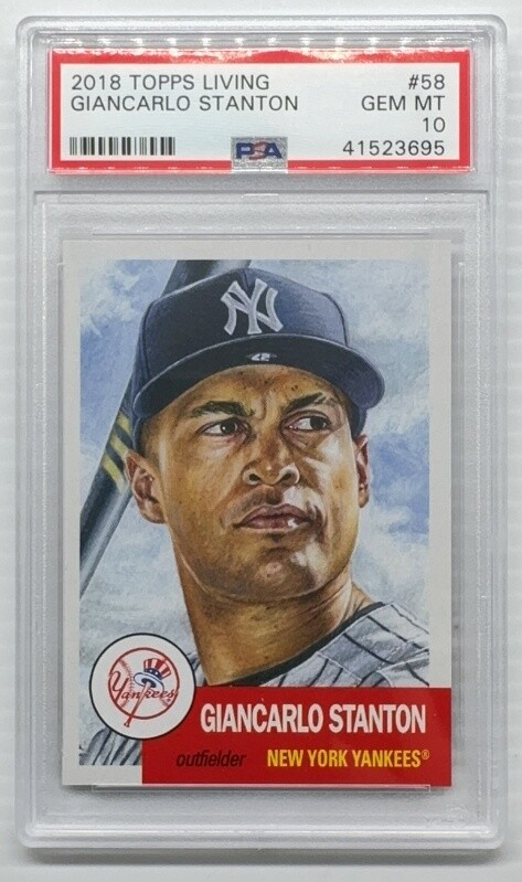 2018 Topps Living Giancarlo Stanton PSA 10 Gem Mint Yankees | eBay