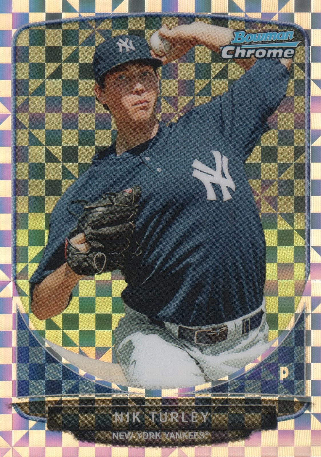 2013 (YANKEES) Bowman Chrome Mini X-fractors #28 Nik Turley/100 | eBay