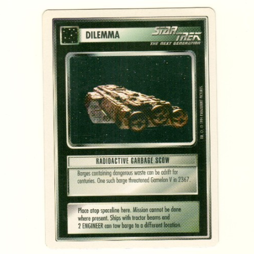 Dilemma Radioactive Garbage Scow 1994 Star Trek The Next Generation CCG ...