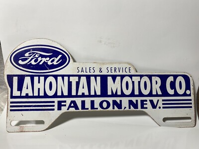 Vintage Ford Lahontan Motor Co License Plate Topper Metal License Plate ...