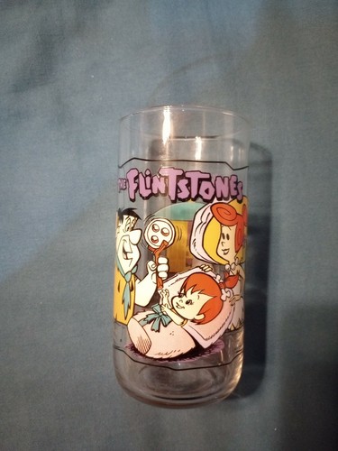 Hardees 30th Anniversary Flintstones Glass vintage The Blessed Event ...