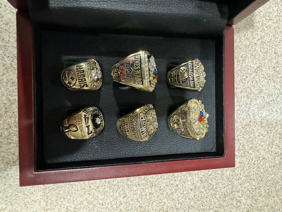 Super Bowl Ring Replica Set W Box 6 Rings | eBay