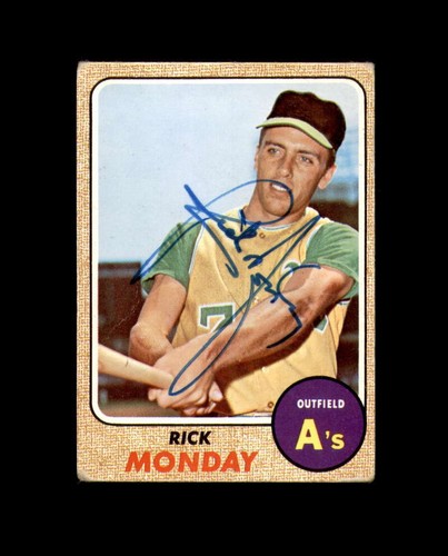 Rick Monday Signed Original 1968 Topps Oakland Athletics Autograph | eBay