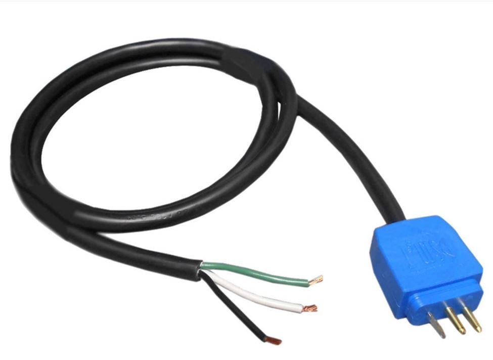 Spa & hot tub mini J&J plug MALE & cable for Blower color code: Blue ...