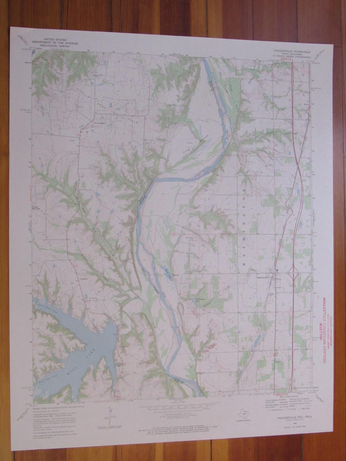 Thackerville Oklahoma 1971 Original Vintage USGS Topo Map | eBay