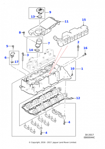 Jaguar XF XE RANGE F-PACE E-PACE Camshaft Cover Gasket JDE38499-G | eBay
