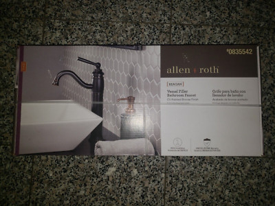 Allen Roth Reagan Oil Rubbed Bronze Vessel Low-arc Bathroom Sink Faucet ...