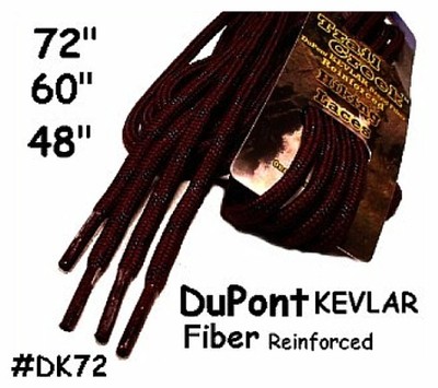 2 pairs 60" Round BLACK DuPont™ Kevlar® fiber* "TUFF" Work & Hiking ...