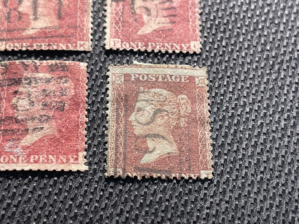 Fifteen Antique Great Britain Penny Red Stamps Lot | eBay