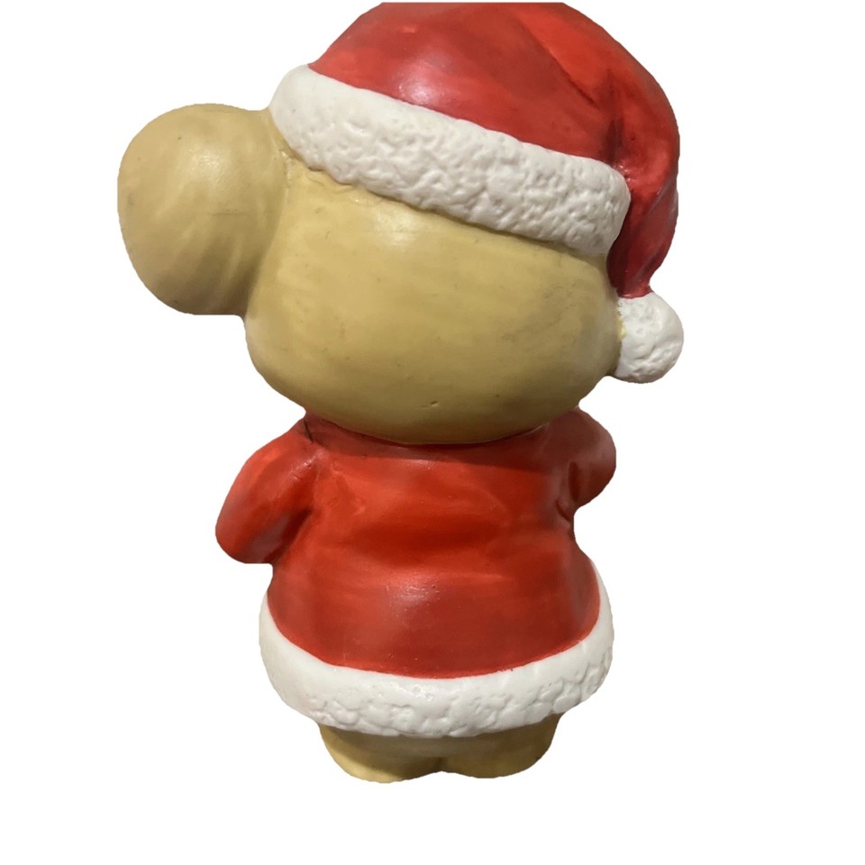Vtg 1989 Artmark Christmas Mouse Figurine Santa Hat Candy Cane Ceramic ...