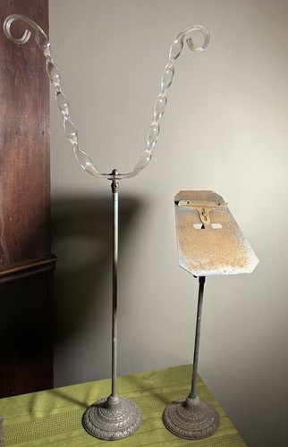 Antique Cast Iron Display Stand Adjustable Clothes Clothing Rack Ornate ...