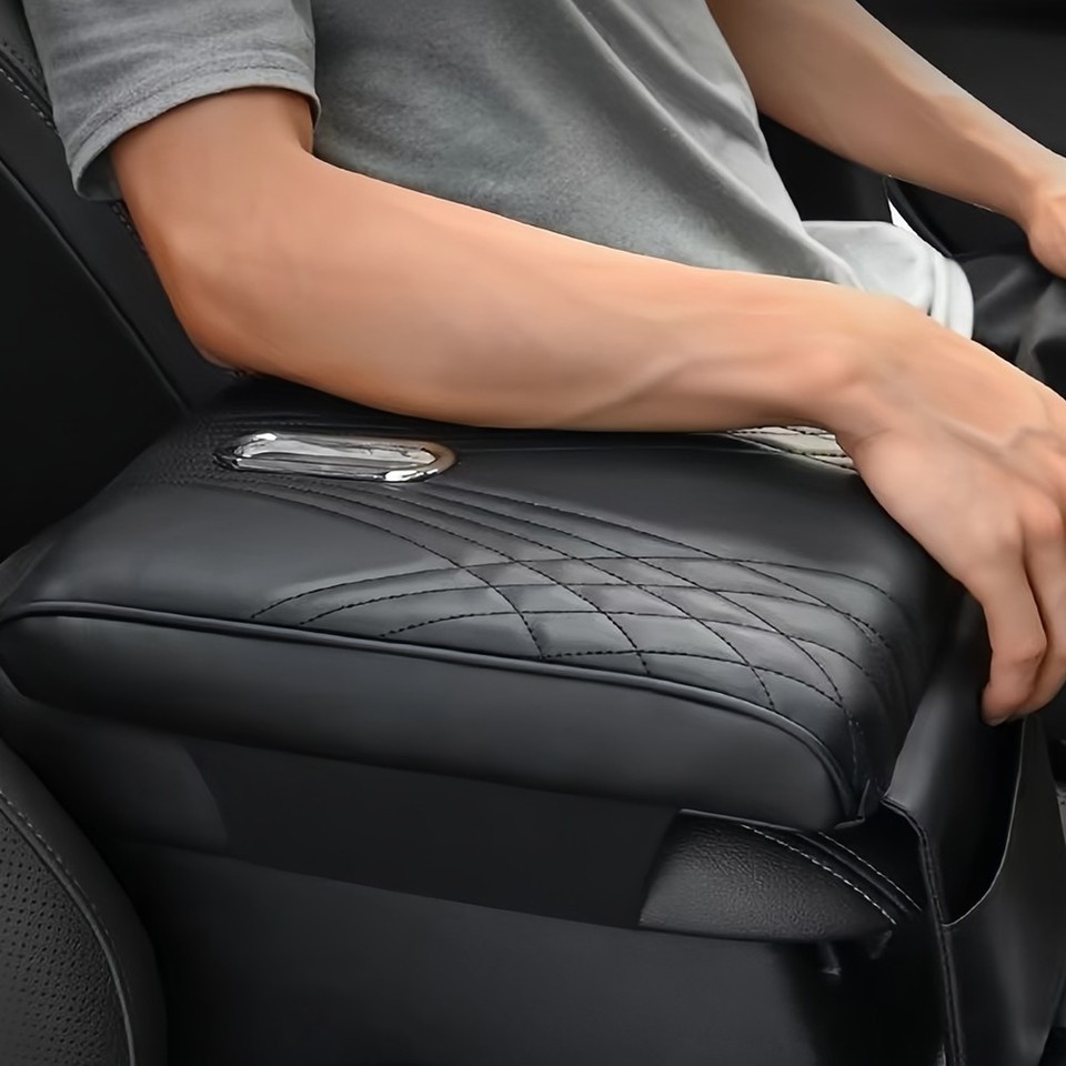 Car Armrest Cushion Cover Center Console Pad Mat Pocket Tissue Box for ...