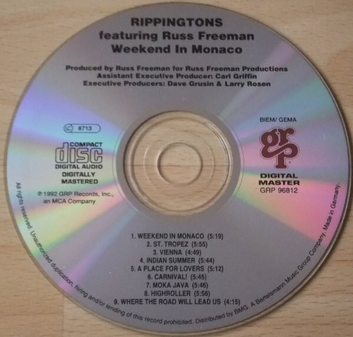 Weekend in Monaco by The Rippingtons (CD, Aug-1992, GRP (USA)) for sale ...