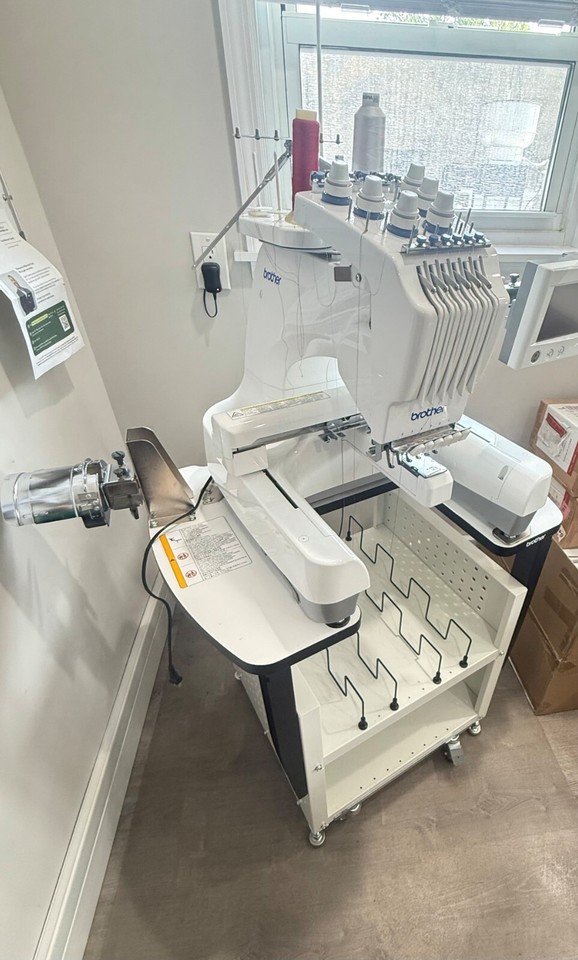 Brother PR-600 II Embroidery Machine with heavy duty stand & all ...