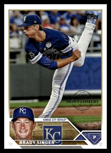 2023 Topps Brady Singer Montgomery Club Stamp 328 Kansas City Royals | eBay