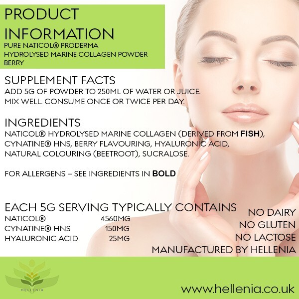 Naticol® ProDerma Hydrolysed Marine Collagen Powder - 300g (Berry ...
