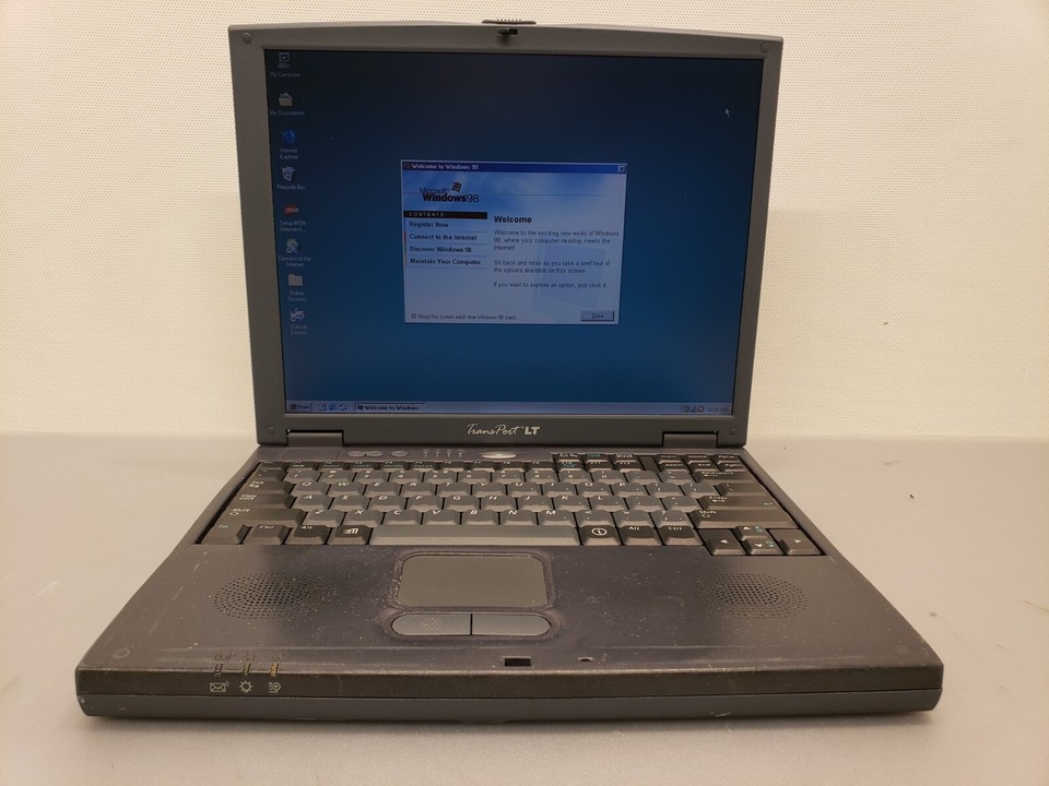 Vintage Micron TransPort LT Laptop PIII 700MHz 320MB 12GB Win98 1.44MB ...