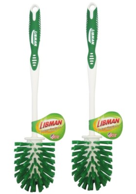 2pk~ Libman Toilet Bowl Brush 1" W Hard Bristle 14" L Handle Cleaning ...