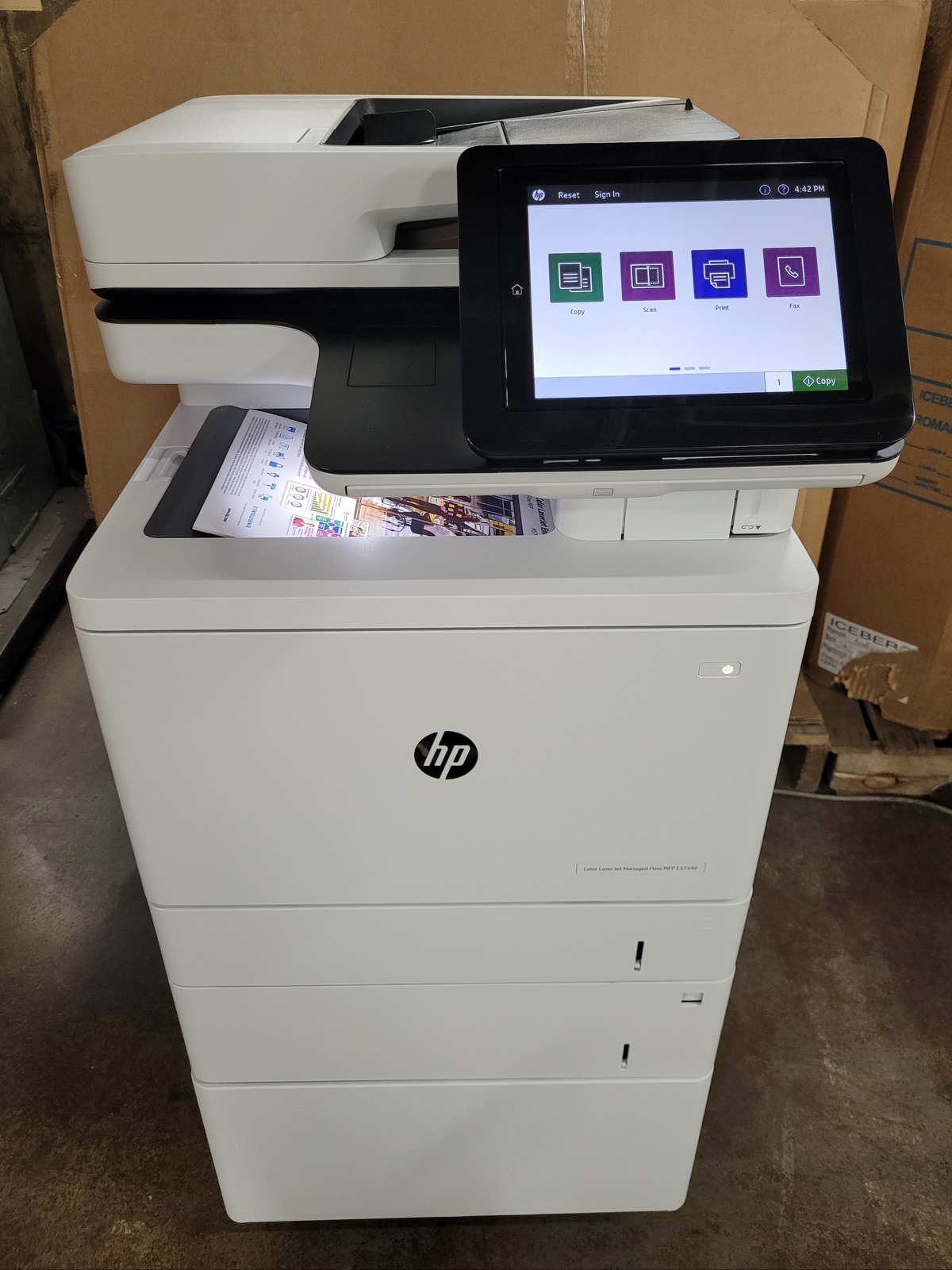 HP Color MFP E57540c Color Laser All in 1 Printer Expertly Serviced ...