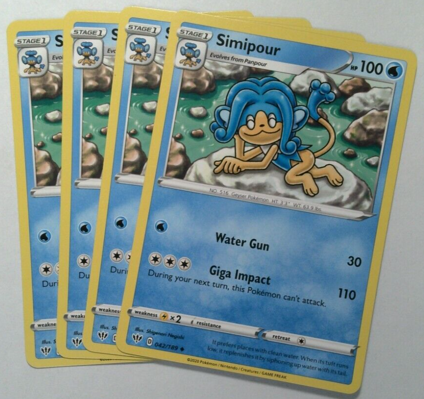 Pokemon - Simipour x4 *042/189* | eBay
