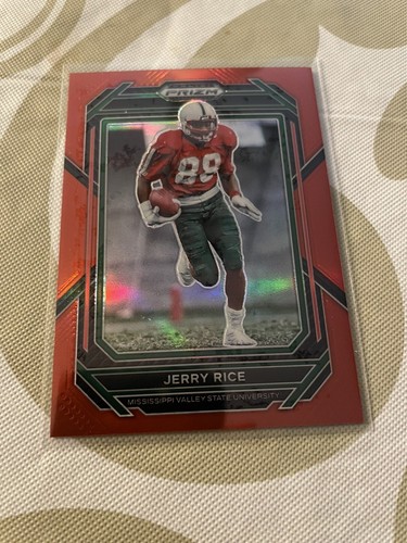 JERRY RICE ~ 2023 Prizm Draft Picks Football RED PRIZM /299 ~ MVSU ...