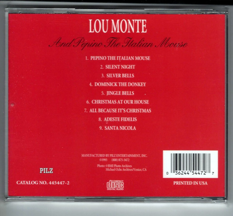 LOU MONTE - Pepino The Italian Mouse - CD - Import - **BRAND NEW/STILL ...