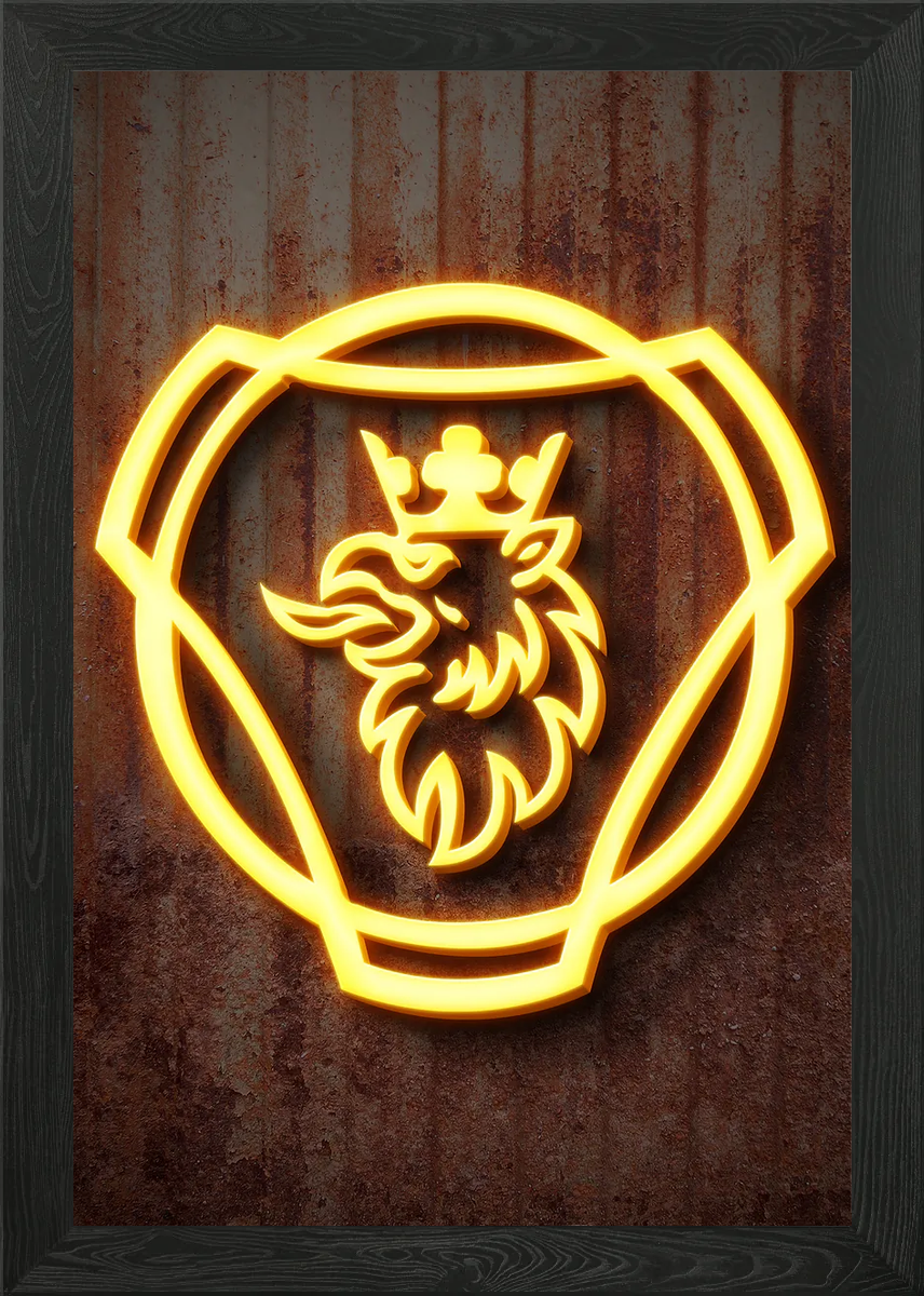 Saab Logo Neon Sign Framed Wall Art Poster Canvas Print Picture | eBay UK