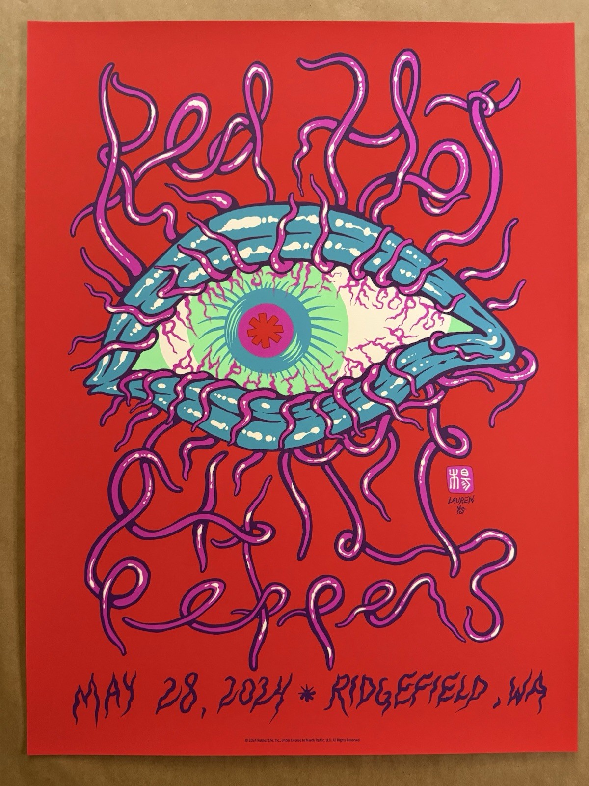 Red Hot Chili Peppers Poster Ridgefield WA 5/28/24 Poster RHCP 2024 Official | eBay