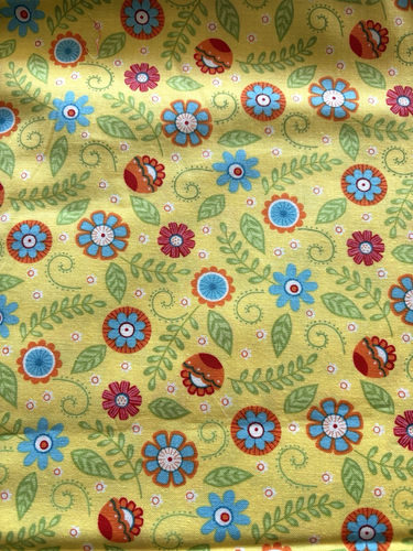 Moda Bloomin' Fresh Fabric 2 Yds x 45" Deb Strain Yellow Floral 19664 ...