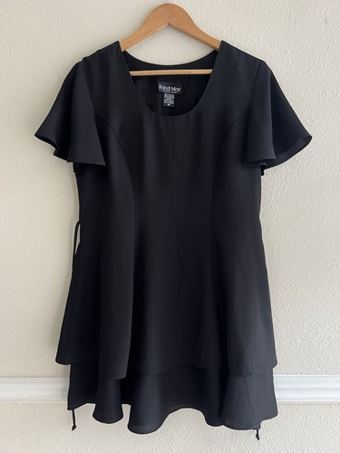 Randi May Vintage 90s Black Dress Size 8P Tiered Ruffle LBD Casual Elegant Party | eBay