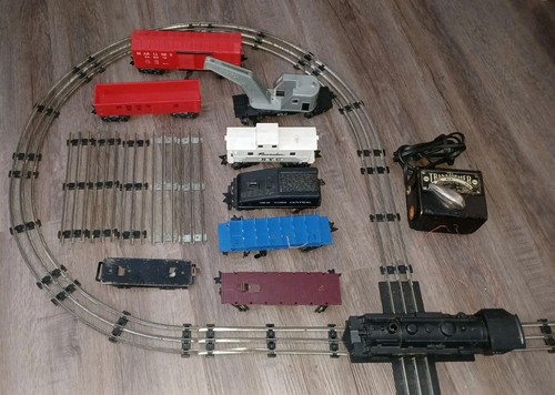 Marx O Scale Steam Locomotive #490 Transformer Tracks & Freight Cars ...